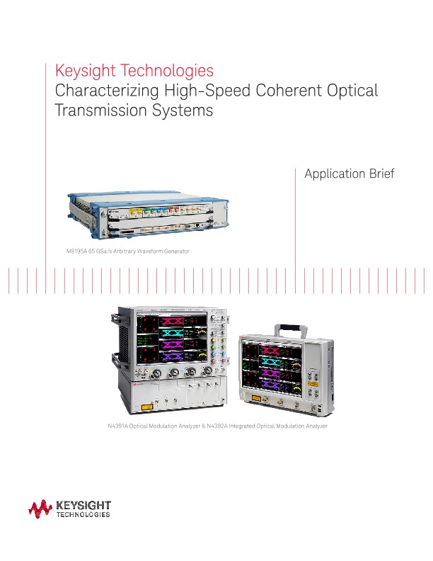 Characterizing Coherent Optical Transmission Systems PDF Asset Page | Keysight